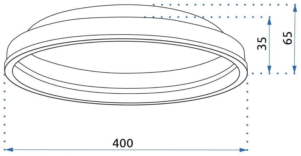 Toolight Toolight, LED stropní svítidlo 40cm, 22W, APP1462, bílá, OSW-07982