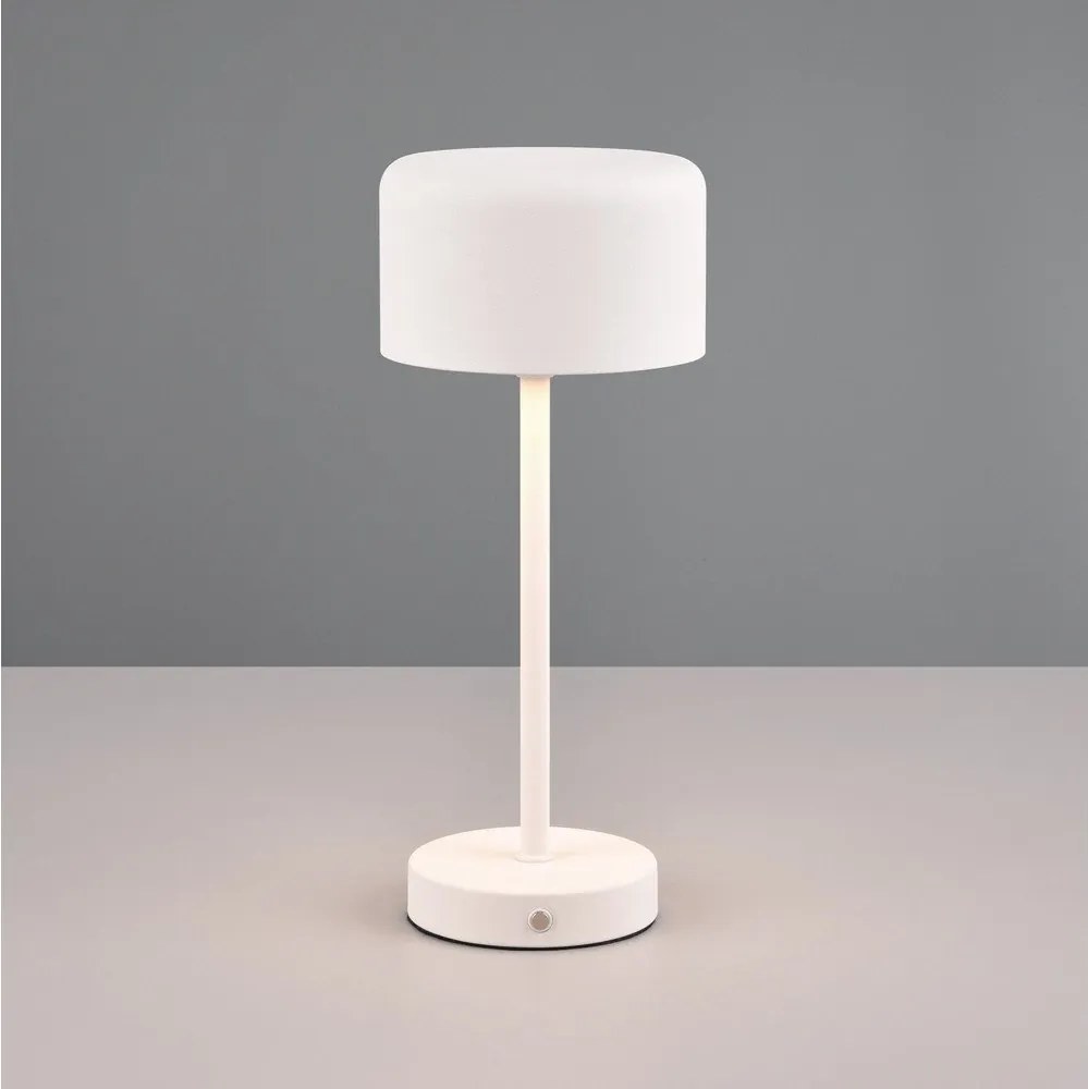 Bílá LED stmívatelná stolní lampa (výška 30 cm) Jeff – Reality