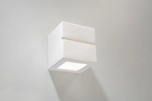 Nástěnné keramické svítidlo SOLLUX Leo line E27 1x60W bez zdroje SL.0230 bílá