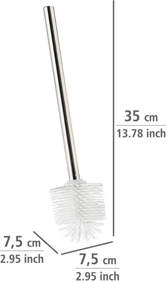 Snímatelný silikonový kartáč 7,5 cm, barva bílá, Wenko