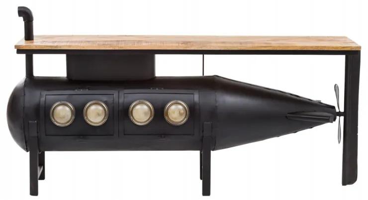 Odkládací stůl ponorka Represent industriál černý