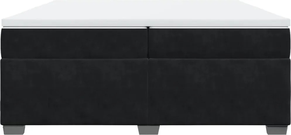 Box spring postel s matrací černá 200x200 cm samet 3285307