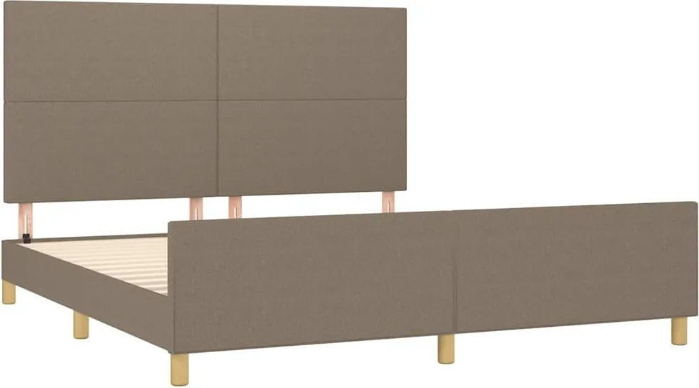 Rám postele bez matrace taupe 180 x 200 cm textil 3124915