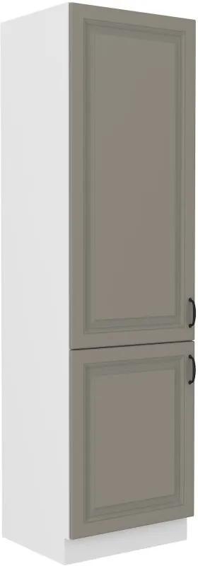 kuchyňská linka STILO - Claygrey MAT / Bílá - 60 potravinová skříň (60 DK-210 2F)