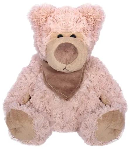 Plyšový medvídek Bruno pudrově-růžový - 25 cm