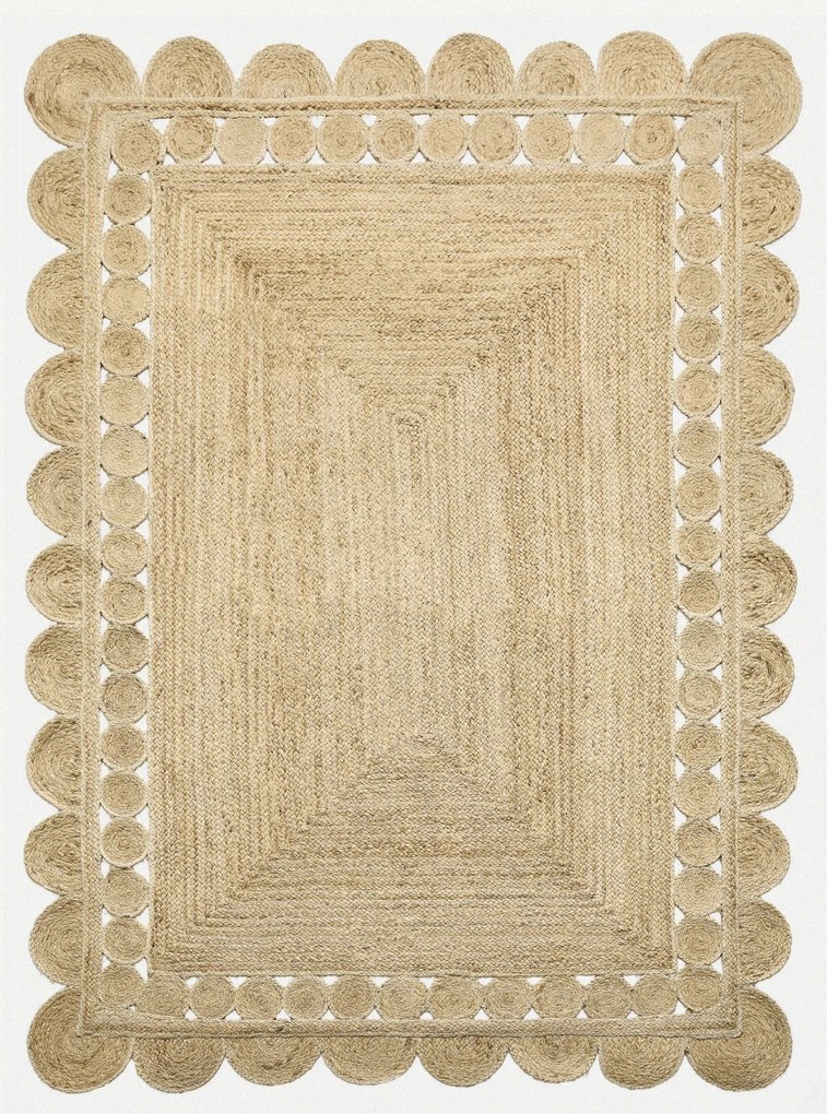 Diamond Carpets India, Ručně vázaný kusový koberec Juno J-38 Natural, 120x170, béžová, chodba / předsíň