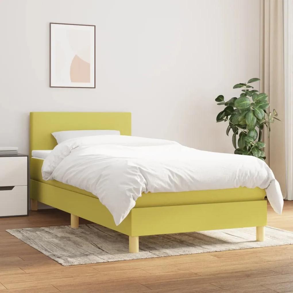 vidaXL Box spring postel s matrací 90x200 cm textil [3140429] Barva: Tmavě šedá
