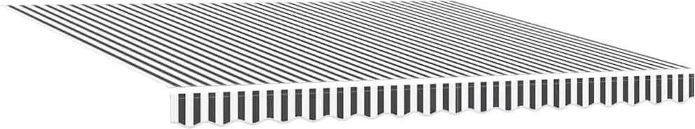Zatahovací markýza antracitová a bílá 4 x 3 m textil a hliník 3216115