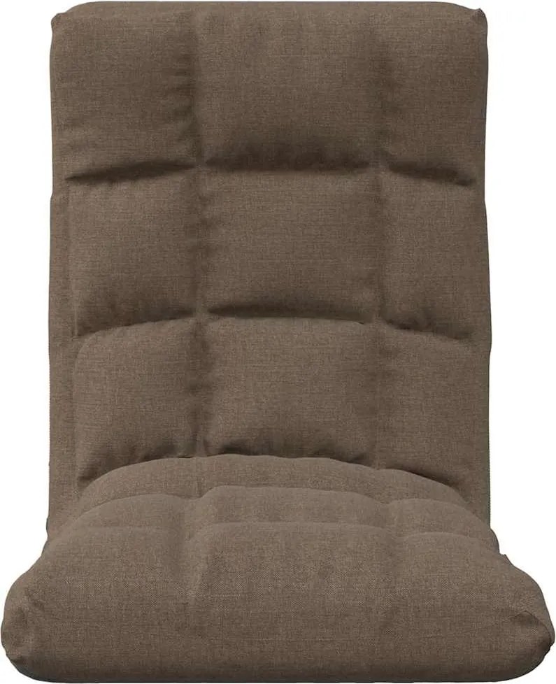 Skládací lenoška na podlahu taupe textil 336593