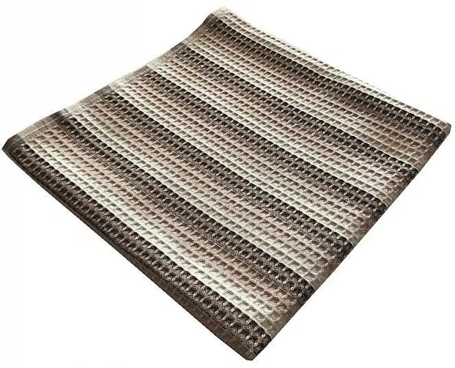 Vaflový ručník 50x100 cm hnědý