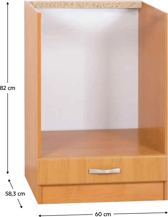 Kuchyňská skříňka, olše, LORA MDF NEW KLASIK S60KU