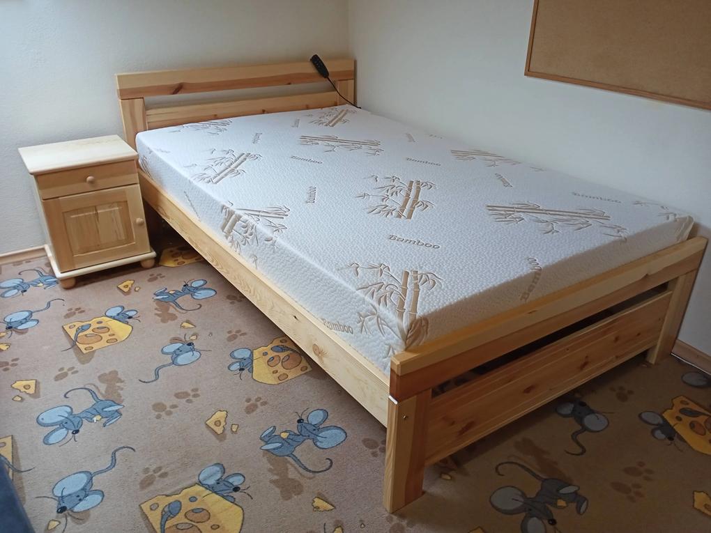 Via-nábytek Postel z masivu pro seniory Sára 120 x 200 Povrchová úprava postele: Moření odstín dub