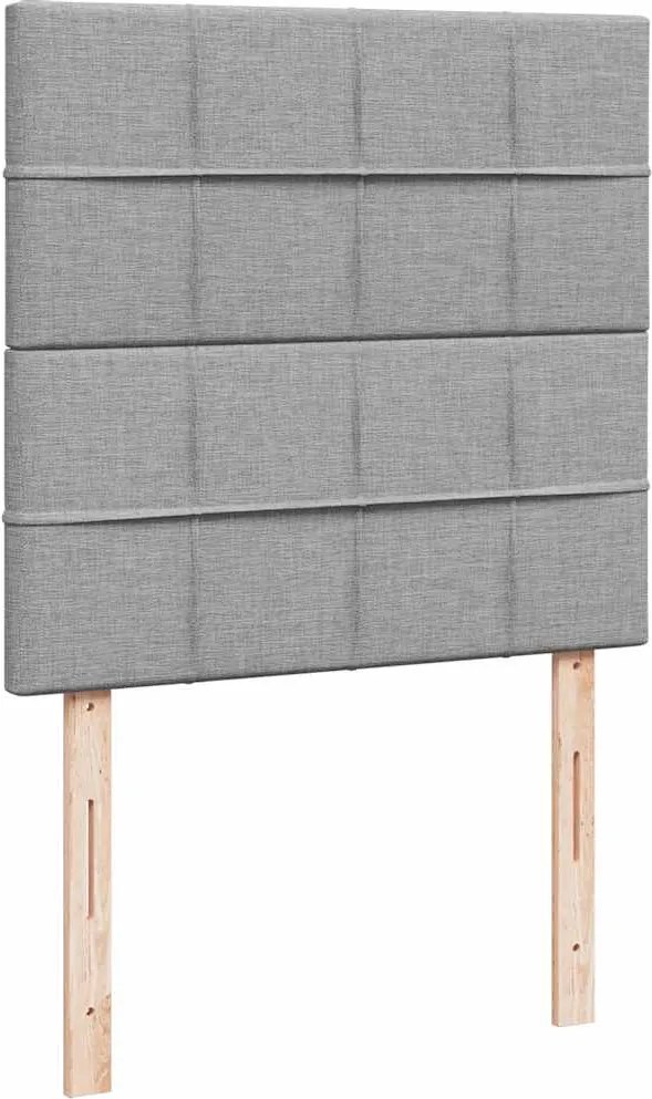 Box spring postel s matrací světle šedý 100 x 200 cm textil 3291967