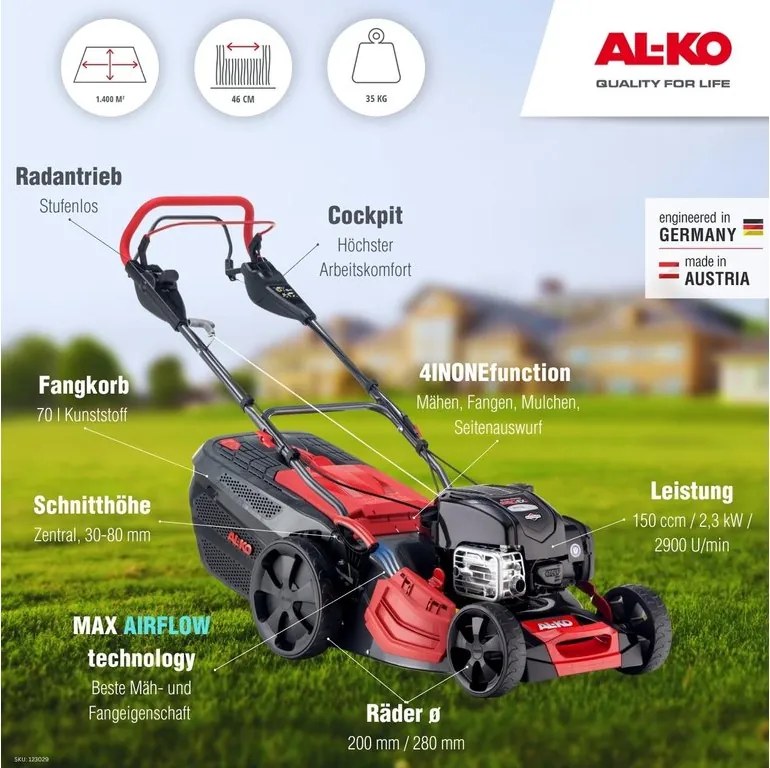 Benzínová sekačka s pojezdem AL-KO Premium 473 VS-B