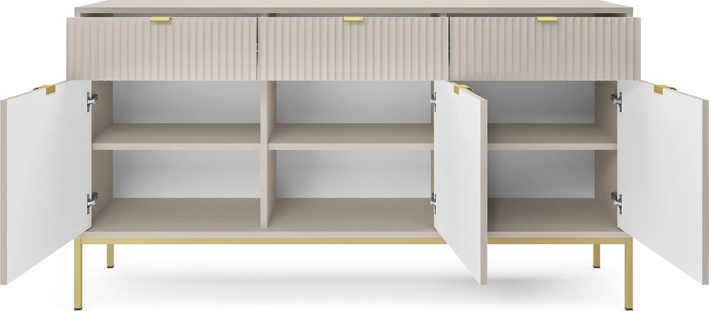 PCo Komoda NEMO KSZ154, 154 cm Kašmír Dekor nohou: Černé