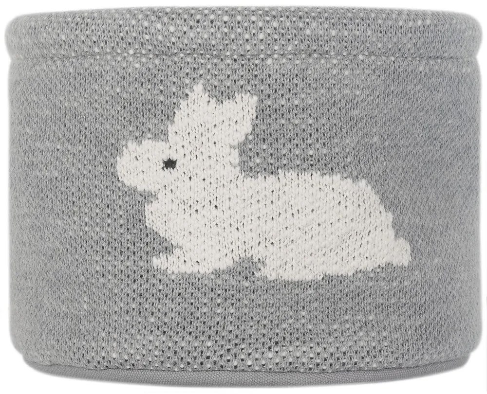 Šedý bavlněný organizér Kindsgut Bunny, ø 16 cm