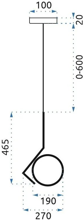 Toolight Moderní skleněná závěsná stropní lampa zlatá APP429-1CP