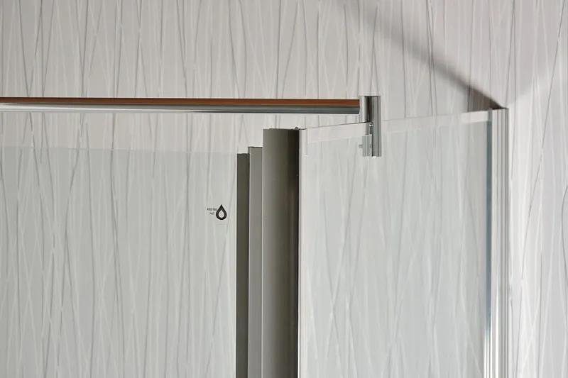 ARTTEC Sprchový kout nástěnný jednokřídlý MOON B 26 čiré sklo 100 x 80 x 198 cm s vaničkou z litého mramoru POLARIS