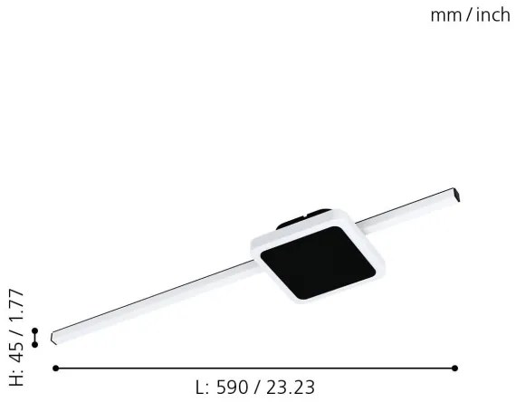 Eglo 99609 - LED Stropní svítidlo SARGINTO LED/6,3W/230V + LED/5,4W