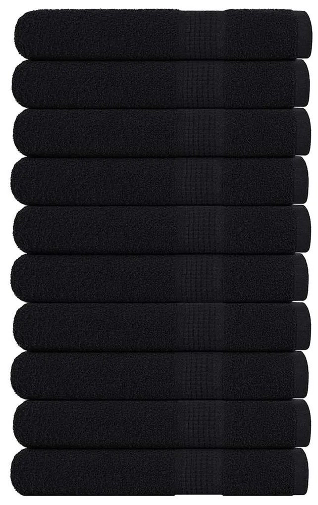 Ručníky FROGN 10 ks černé 100x200 cm 360 g/m² 136964