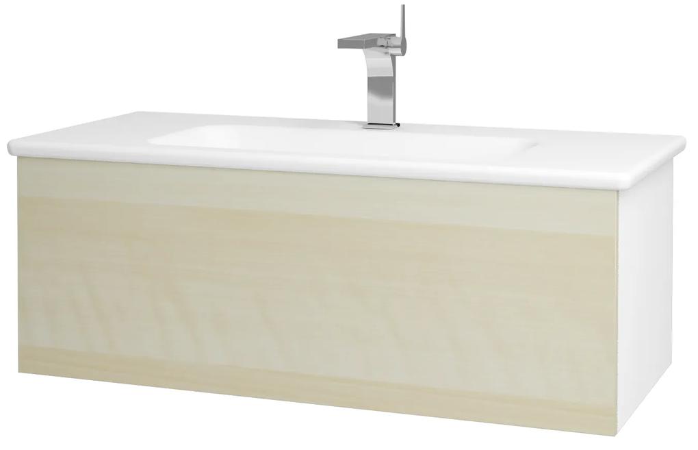 Dřevojas Koupelnová skříň VARIANTE SZZ 100 (umyvadlo Euphoria) Varianta: N01 Bílá lesk / D05 Oregon