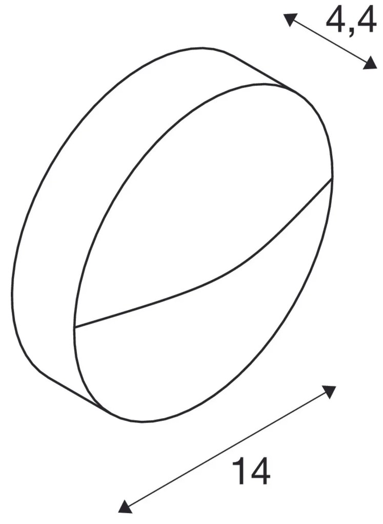 SLV Downunder Out, kulaté venkovní svítidlo na stěnu, LED 4,5W 3000K, antracid, průměr 14cm, IP65