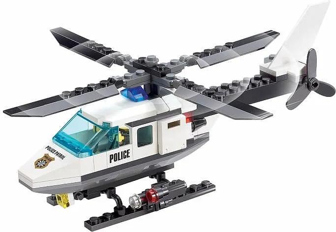 Blocki stavebnice Policejní vrtulník typ LEGO 102 dílů