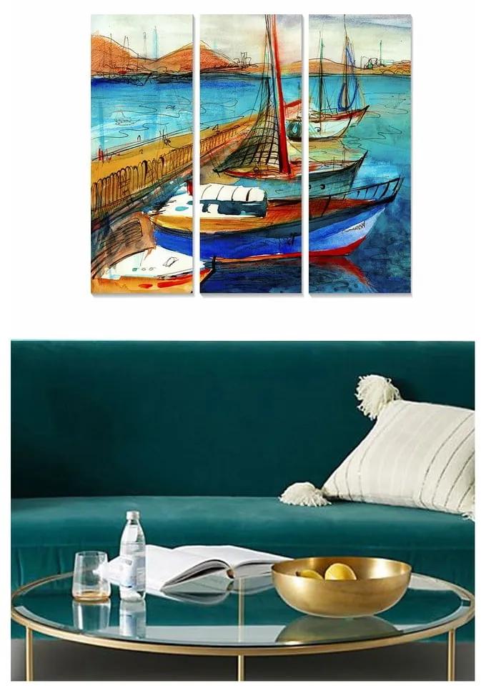 Obrazy v sadě 3 ks 20x50 cm Sailing – Wallity