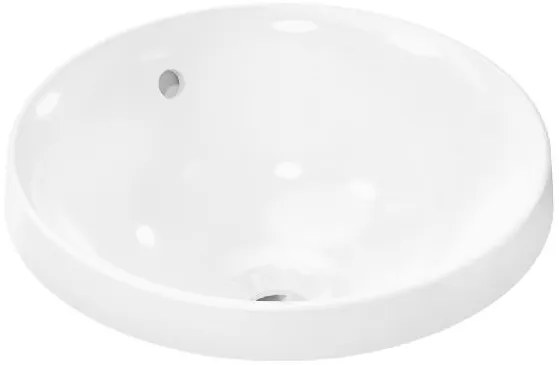 Hansgrohe Xuniva S - Umývátko, průměr 40 cm, s přepadem, bez otvoru pro baterii, bílá 60155450