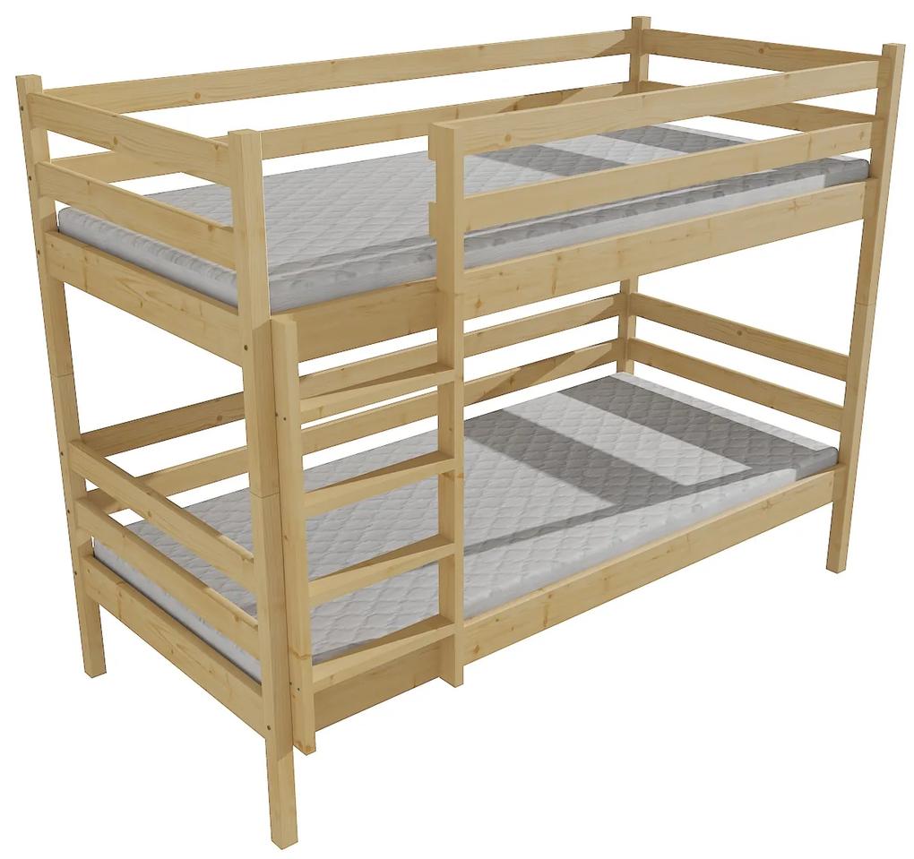 Vomaks Patrová postel PP 008 Rozměr: 80 x 180 cm, Barva: moření dub, Prostor mezi lůžky: 80 cm