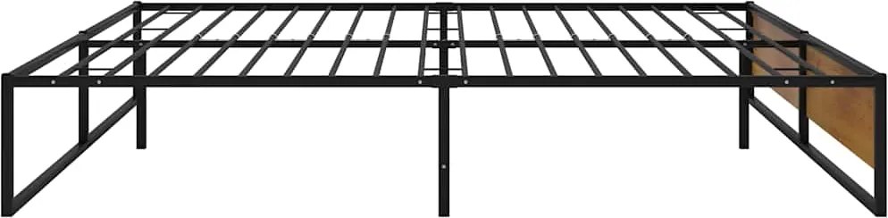 Rám postele černý kovový 200 x 200 cm 324819