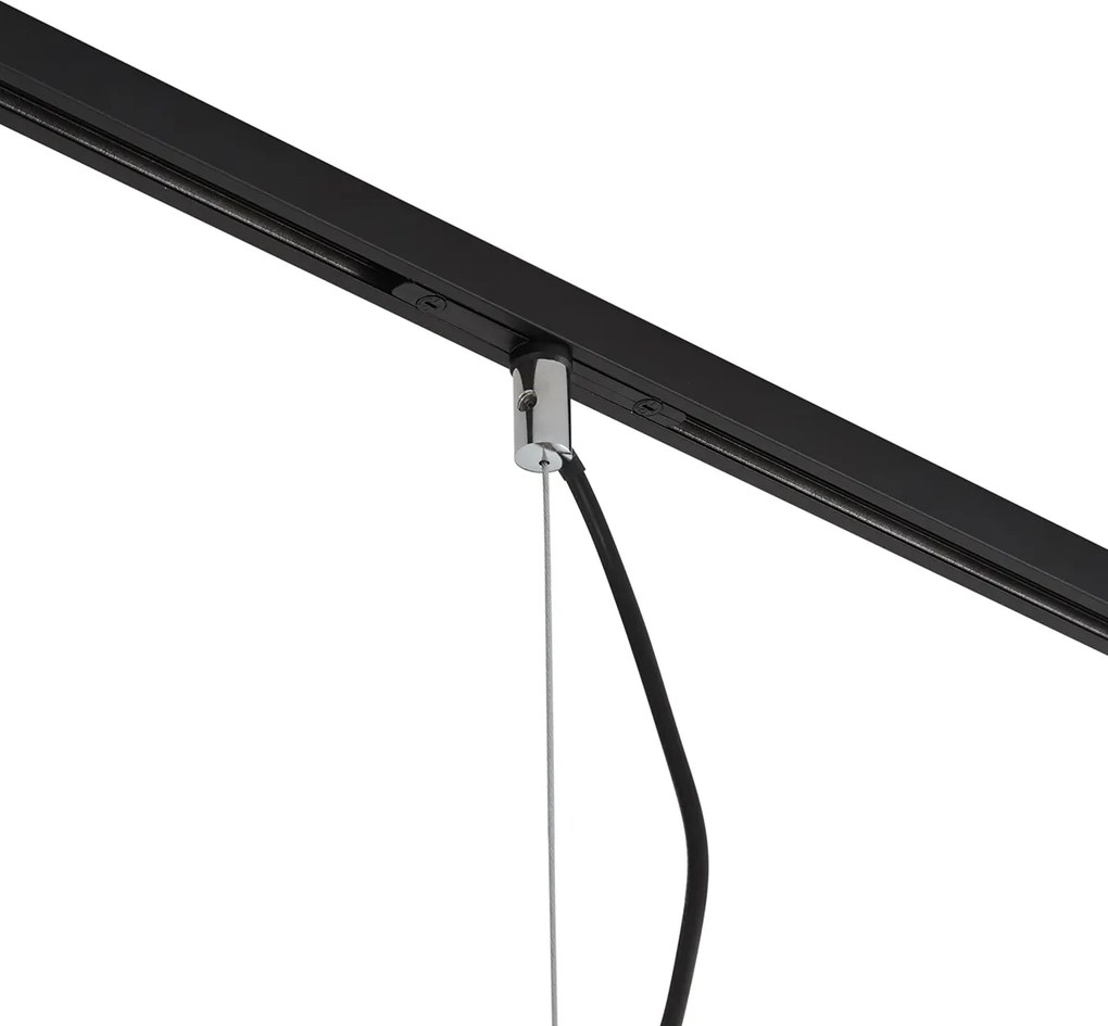 Designové závěsné svítidlo tmavý chrom pro 1-fázový kolejnicový systém - Slimline Sara