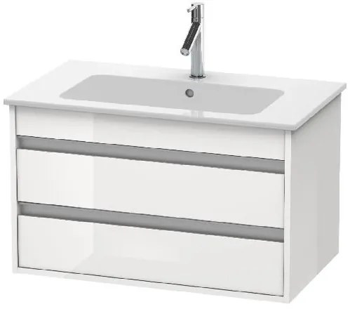 Duravit Ketho - Umyvadlová skříňka 48x80x48 cm, 2 zásuvky, lesklá bílá KT642902222