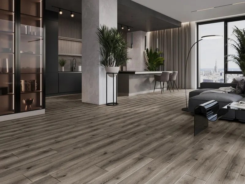 Mexen Sierra Vista vzorek vinylových panelů SPC 6,5 mm, podklad IXPE 1,5 mm, 4 V-drážka, Dub - F1004-S