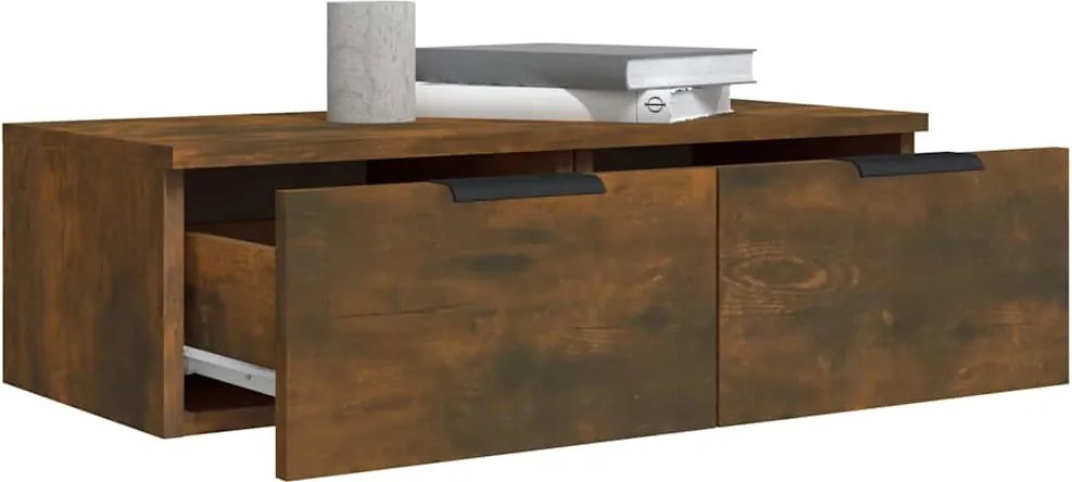 Nástěnné skříňky 2 ks kouřový dub 68x30x20 cm kompozitní dřevo 3115897