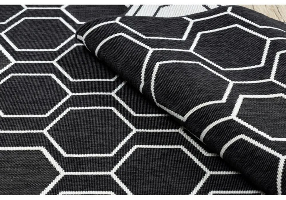 Kusový koberec Hexa černý 200x290cm