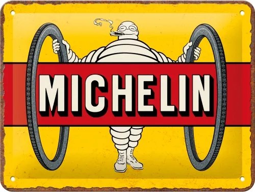 Nostalgic Art Cedule 15x20 Michelin - Tyres Bibendum Yellow NA26299