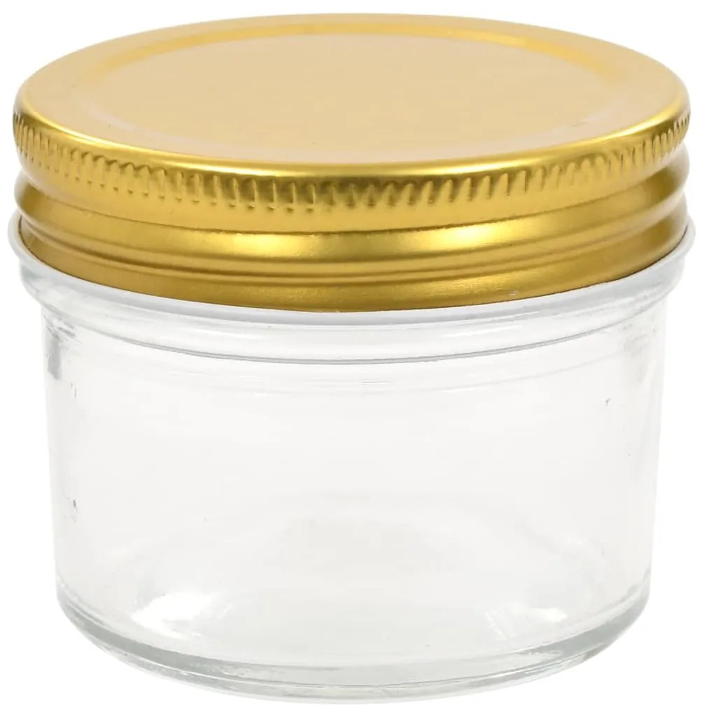 Zavařovací sklenice se zlatými víčky 48 ks 110 ml - Default Title