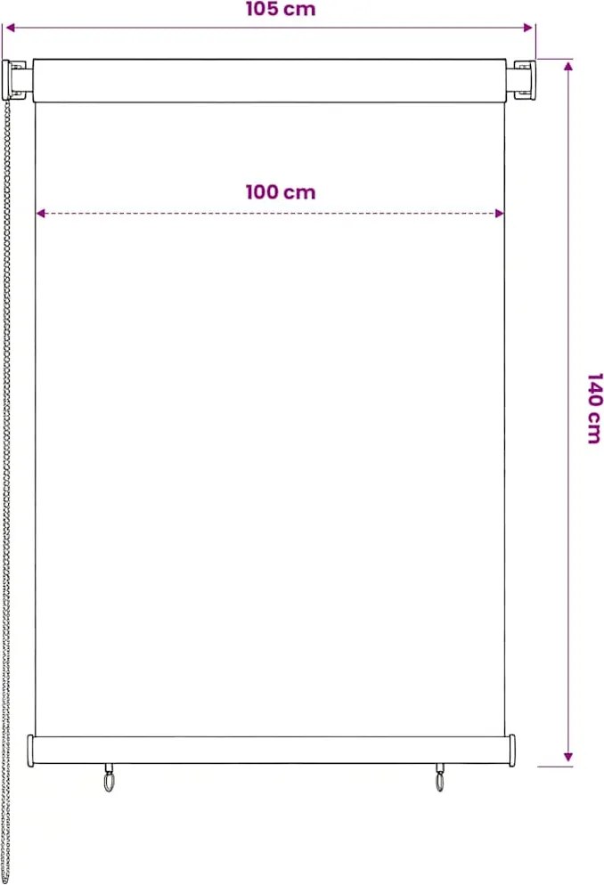Venkovní roleta 105 (Š) x 140 (V) cm černá 312941