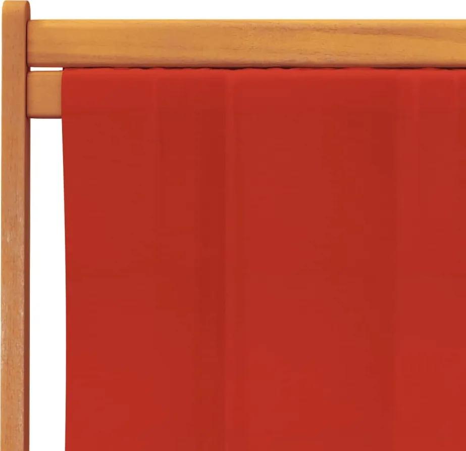 vidaXL Skládací plážová křesla 2 ks červená textil [3214491]