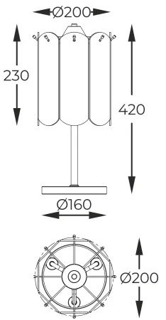 Zuma Line MT3523-3S-EGN - Stolní lampa NIRA 3xE14/40W/230V zlatá