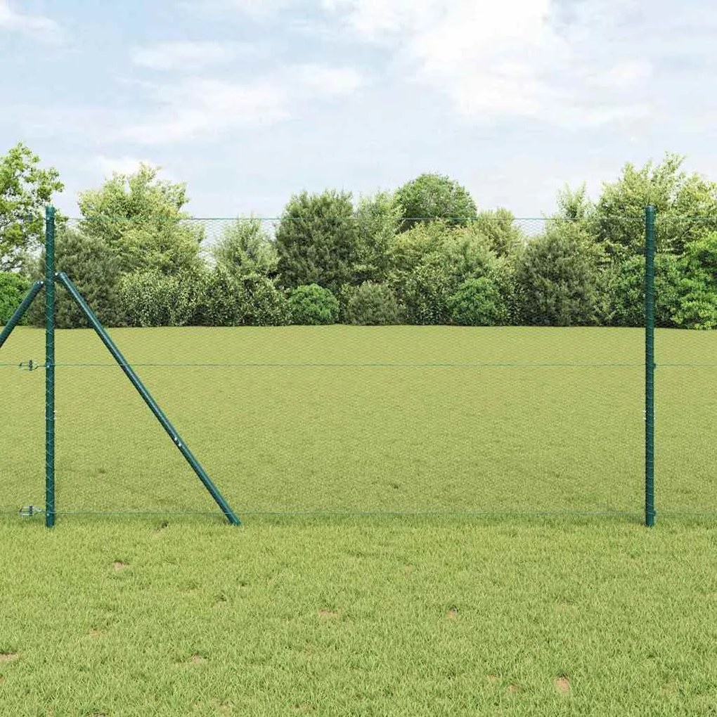 Hexagonální kotvení plotu 50 x 1,2 m Ocel potažená PVC Šedá 3352853