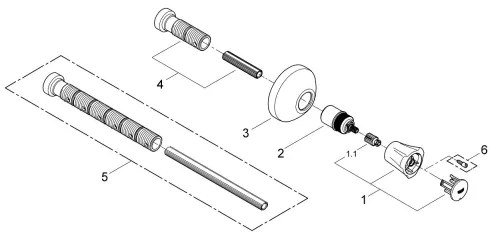 GROHE 19809001 - Vrchní díl podomítkového ventilu COSTA L lesklý chrom