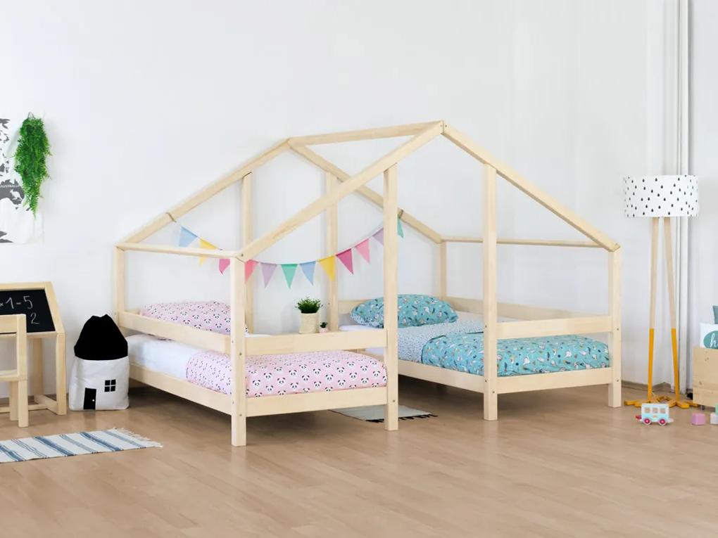 Benlemi Domečková postel pro dvě děti VILLY Zvolte barvu: Bílá, Zvolte rozměr: 90x200 cm