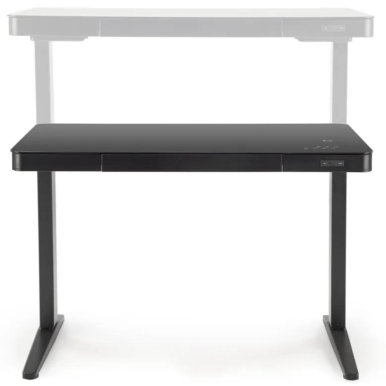 Výškově nastavitelný psací stůl B52 (Černá)
