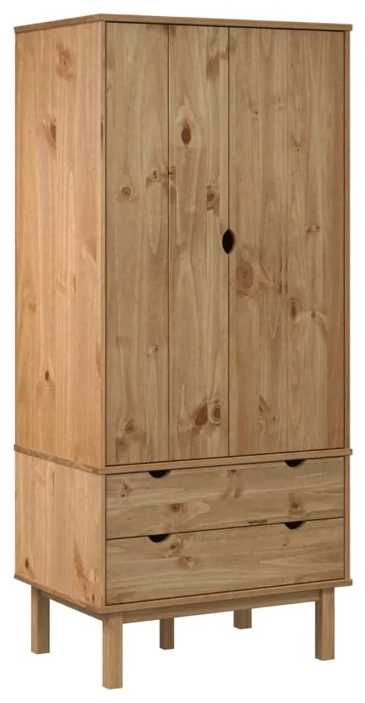 Šatní skříň OTTA 76,5 x 53 x 172 cm masivní borové dřevo,  348588