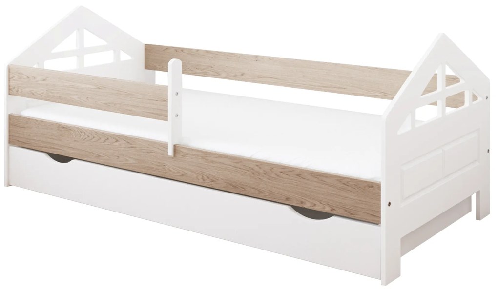 BabyBeds Dětská postel ALA Velikost postele: 160x80 cm, Barevné provedení: Ořech, Úložný prostor: Ano, s úložným prostorem Bílá