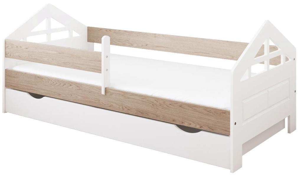 BabyBeds Dětská postel ALA Velikost postele: 180x80 cm, Barevné provedení: Olše, Úložný prostor: Ano, s úložným prostorem Bílá