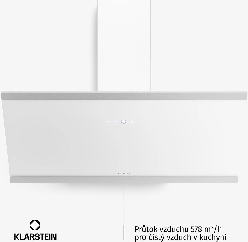 Klarstein Flashline odsavač par bez digestoře | odtah a recirkulace | moderní design | 578 m³/h | 90 cm