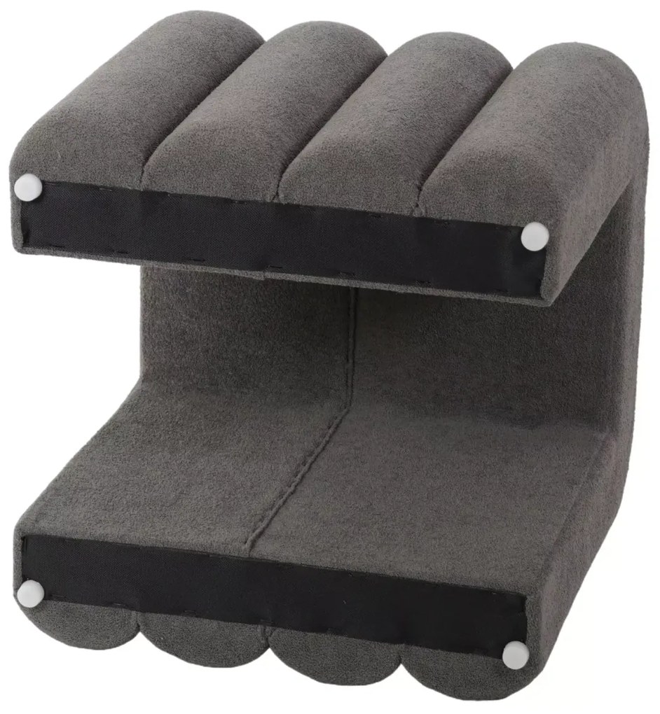 Šedý designový taburet TICA